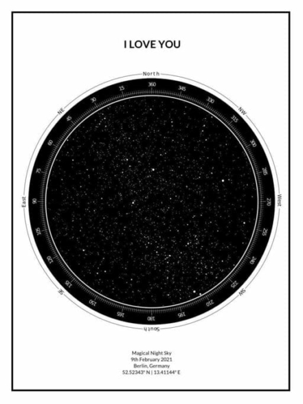 Magical Night Sky© – Custom Star Map Prints